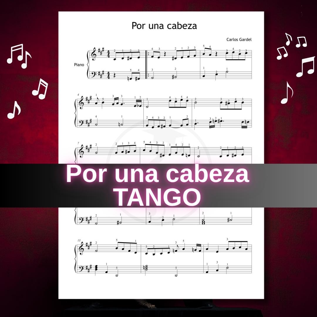 Por Una Cabeza -tango Simplified Piano Sheet Music PDF, Grade 4-5 ...