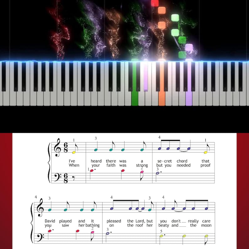 Hallelujah – Leonard Cohen – Grade 1 Beginner Christmas Piano Sheet ...