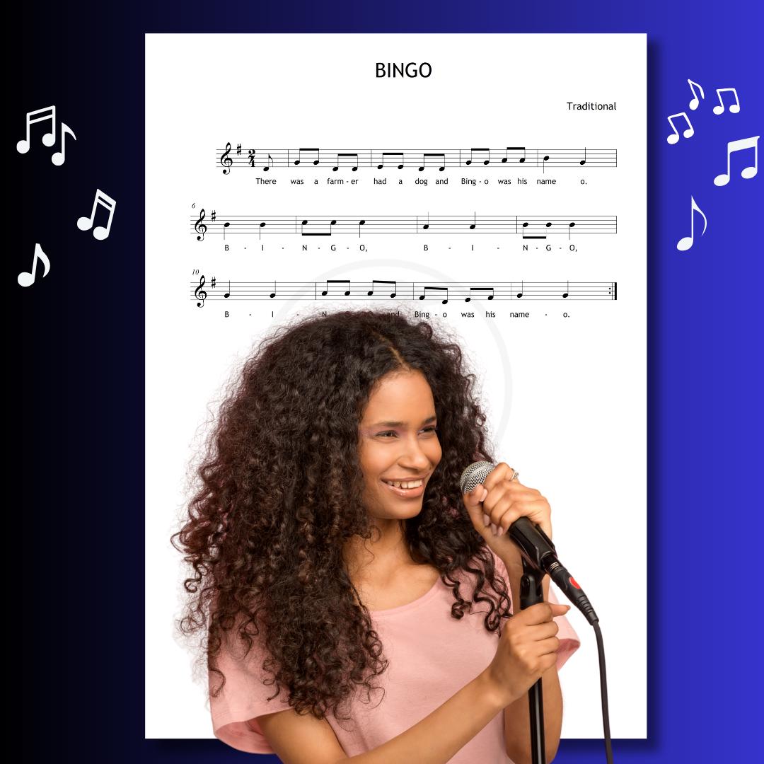 Bingo - American Folk Song Sheet Music | Piano + Voice + Instrument ...