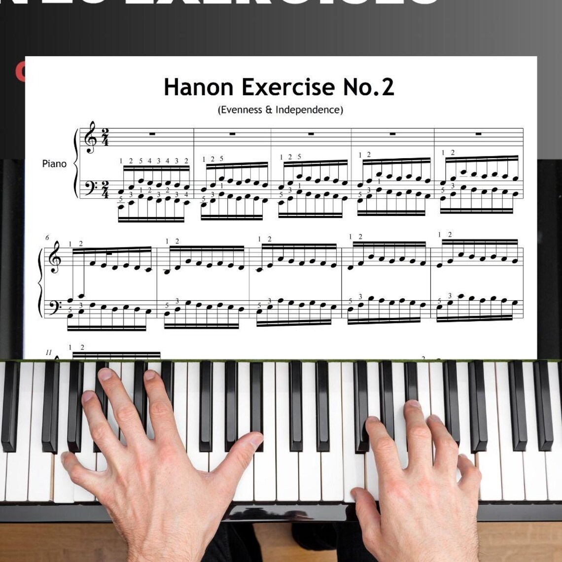 Hanon Exercises 1-20 | Digital Piano Technique Album | PDF, PNG & JPG ...