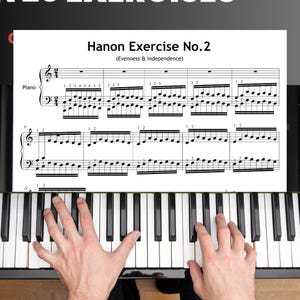 Hanon Exercises 1-20 | Digital Piano Technique Album | PDF, PNG & JPG Files for Printable ...