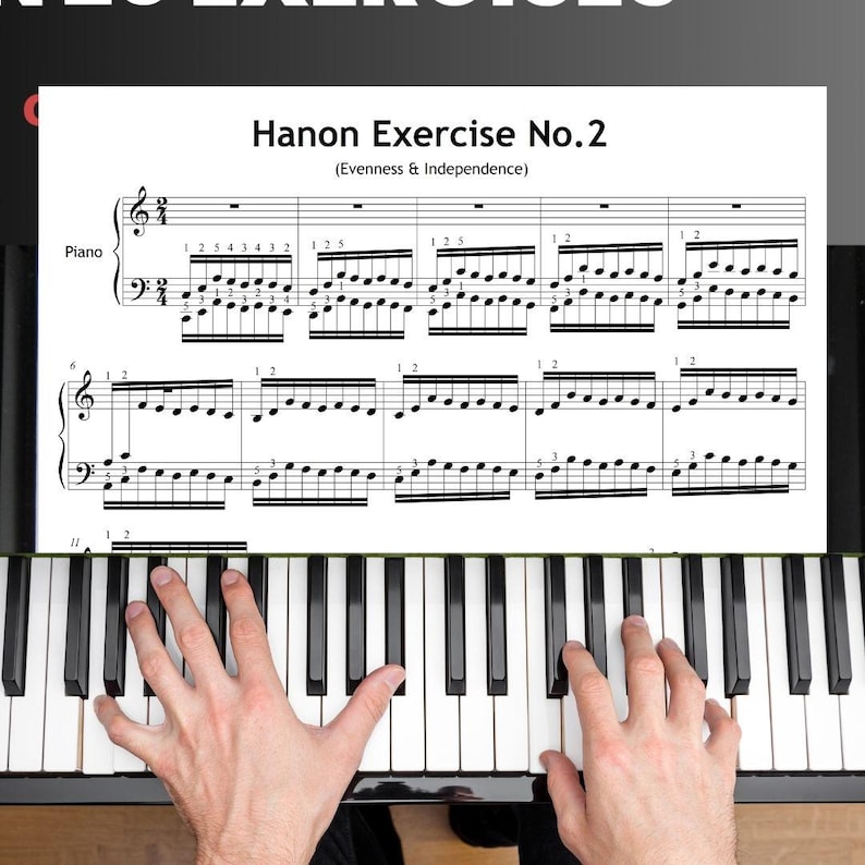 Hanon Exercises 1-20 | Digital Piano Technique Album | PDF, PNG & JPG Files for Printable ...