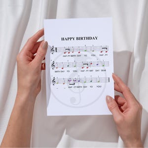 Happy Birthday - Grade 0 - Easy Piano Sheet for Beginners | Colorful ...