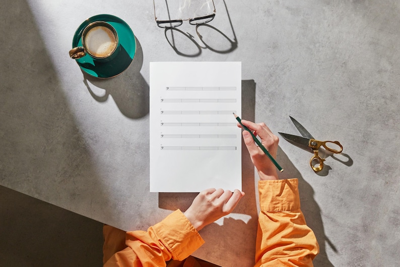 Blank Bass Clef Staff Paper – A4 Music Manuscript – Empty Staves for ...