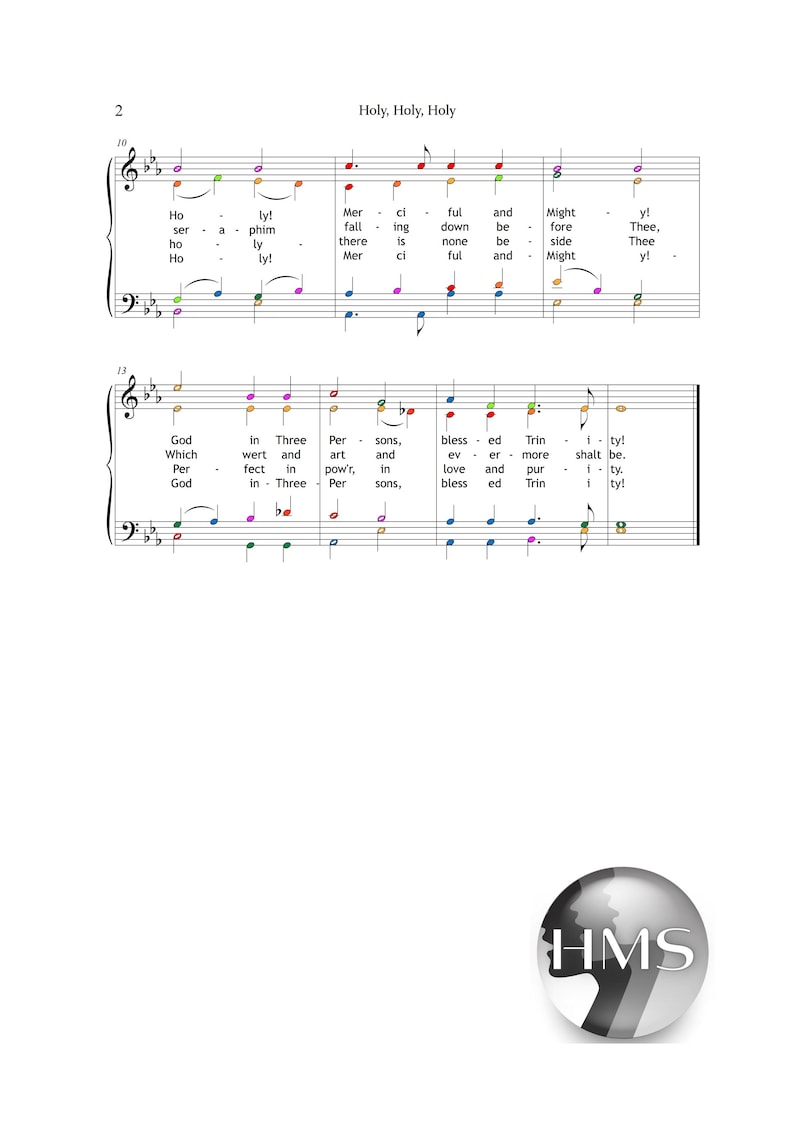 Holy, Holy, Holy – Choir and Piano Sheet Music PDF | Reginald Heber ...