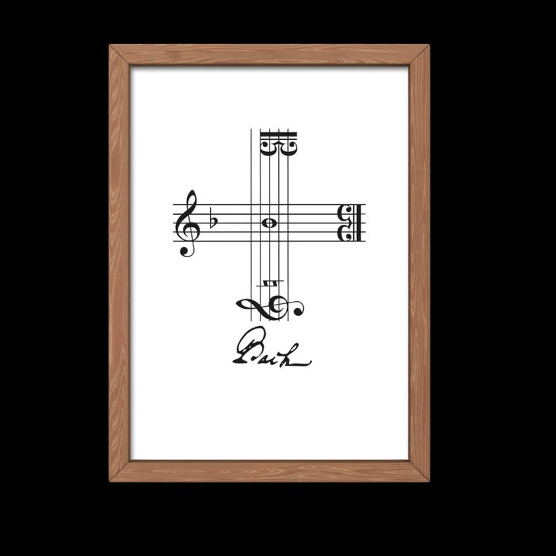 The Musical Cross - Johann Sebastian Bach - Svg - Cryptic Name - BACH ...