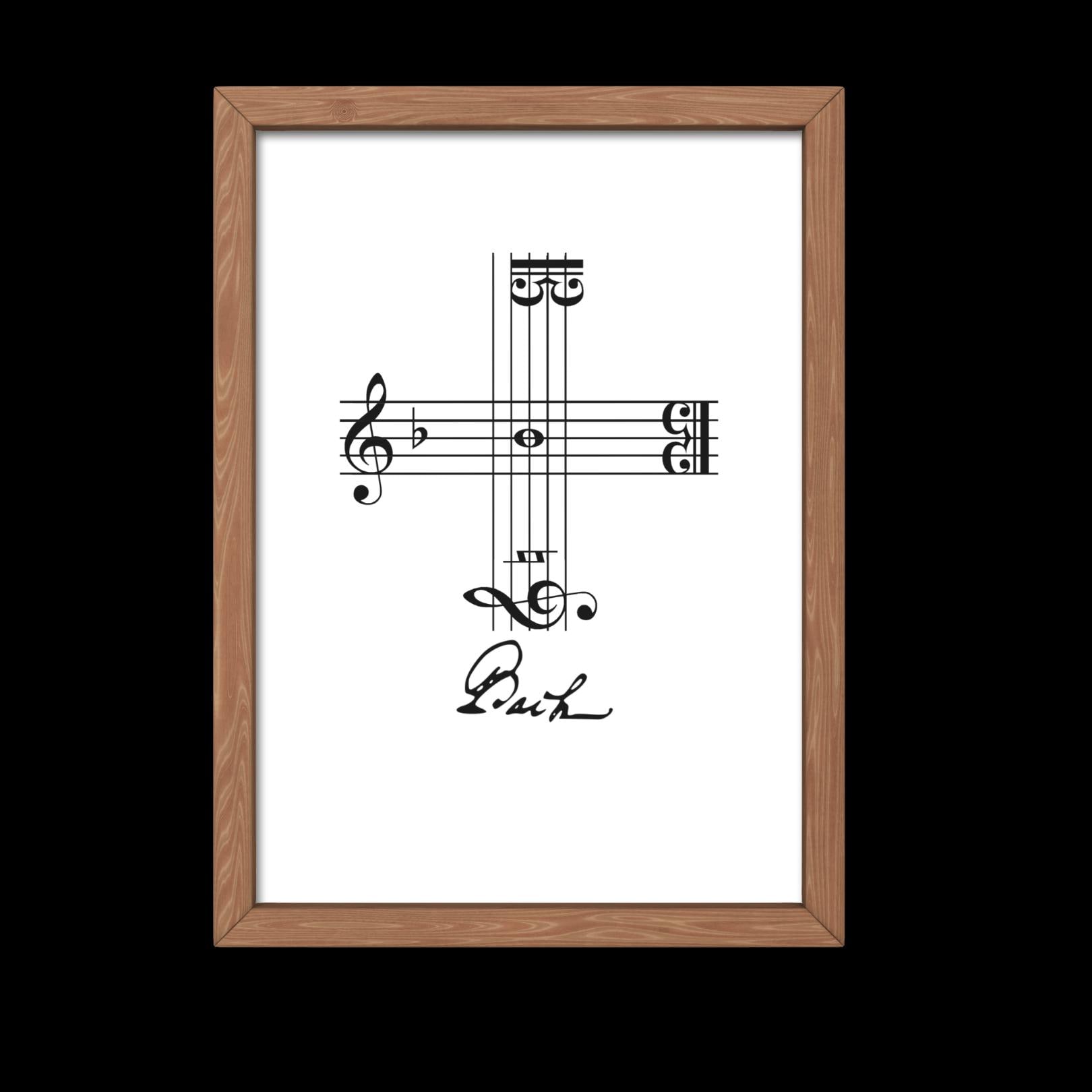 The Musical Cross - Johann Sebastian Bach - Svg - Cryptic Name - BACH ...