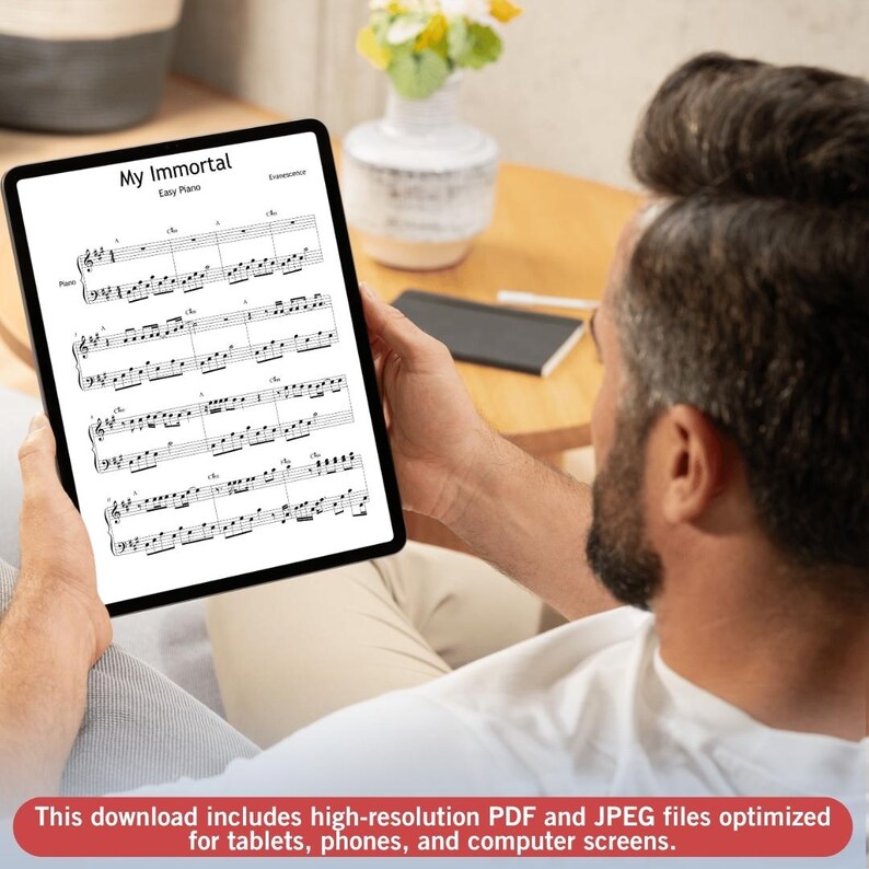 My Immortal – Evanescence | Easy Piano Sheet Grade 3 PDF PNG - Etsy