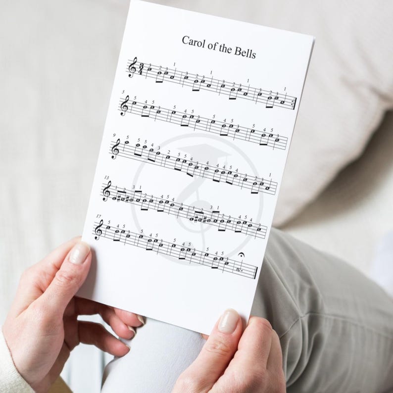 Carol of the Bells - Grade 0 - Easy Piano Sheet for Beginners ...