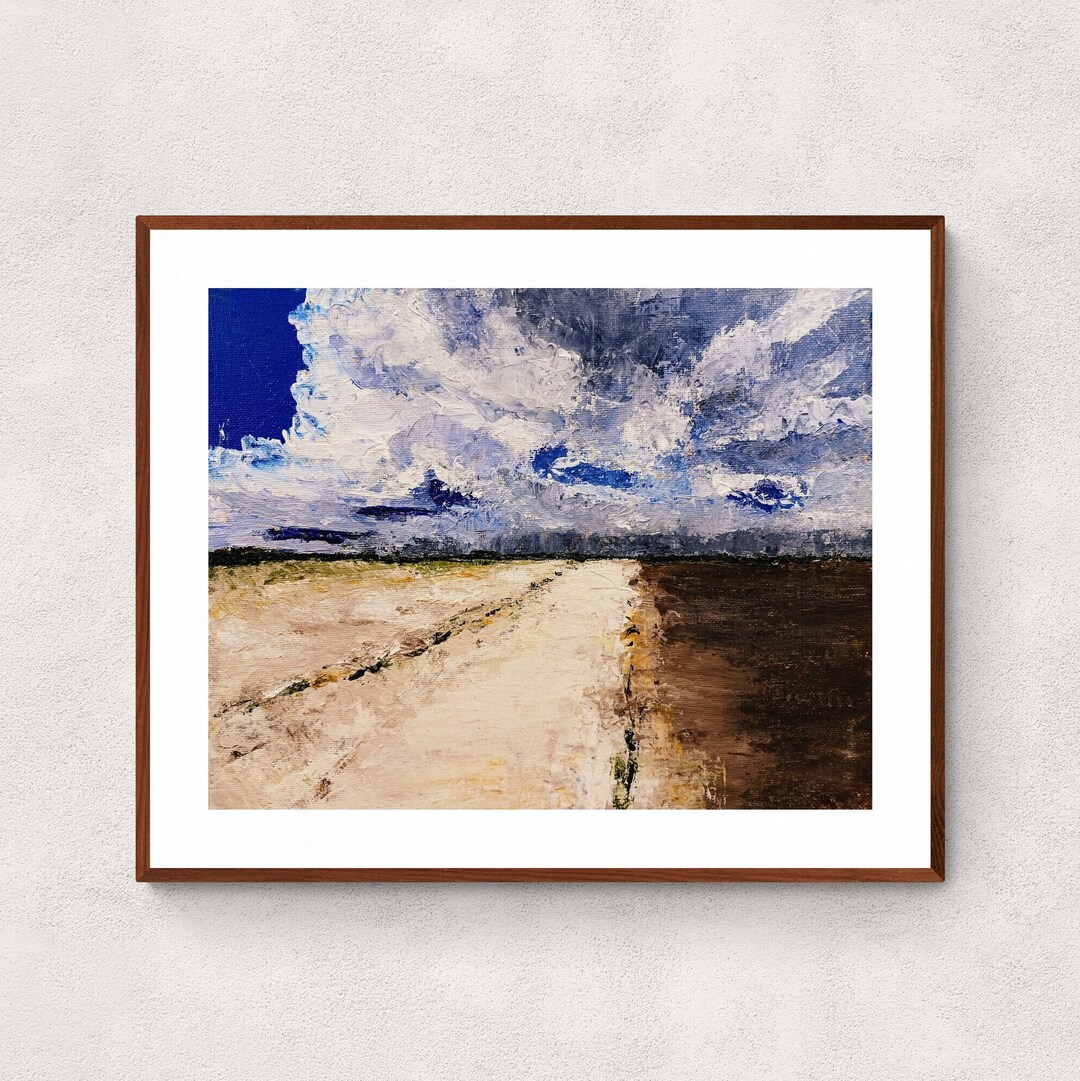 Stormy Beach Original Art Print - Etsy