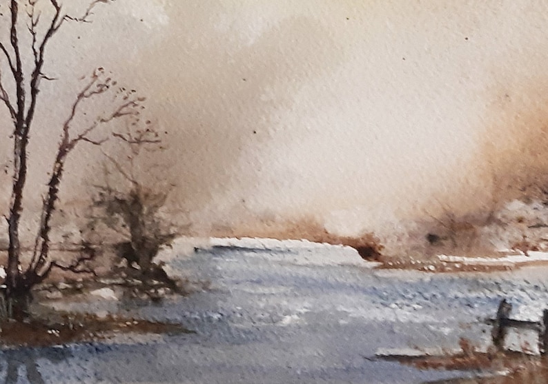 Original Art. Devon Watercolour Landscape Art, Watercolour Original ...