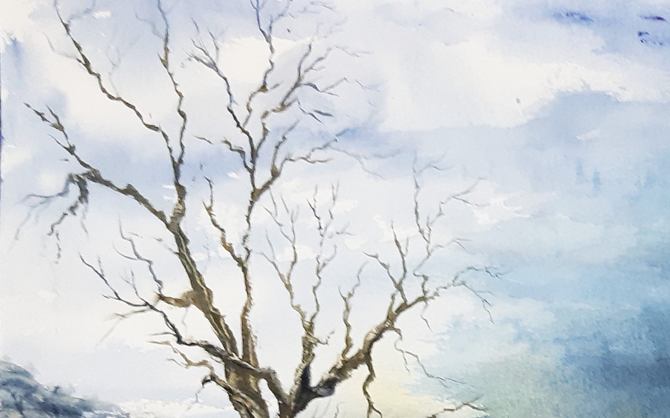 Original Art. Devon Original Watercolour Landscape, Watercolor Painting ...