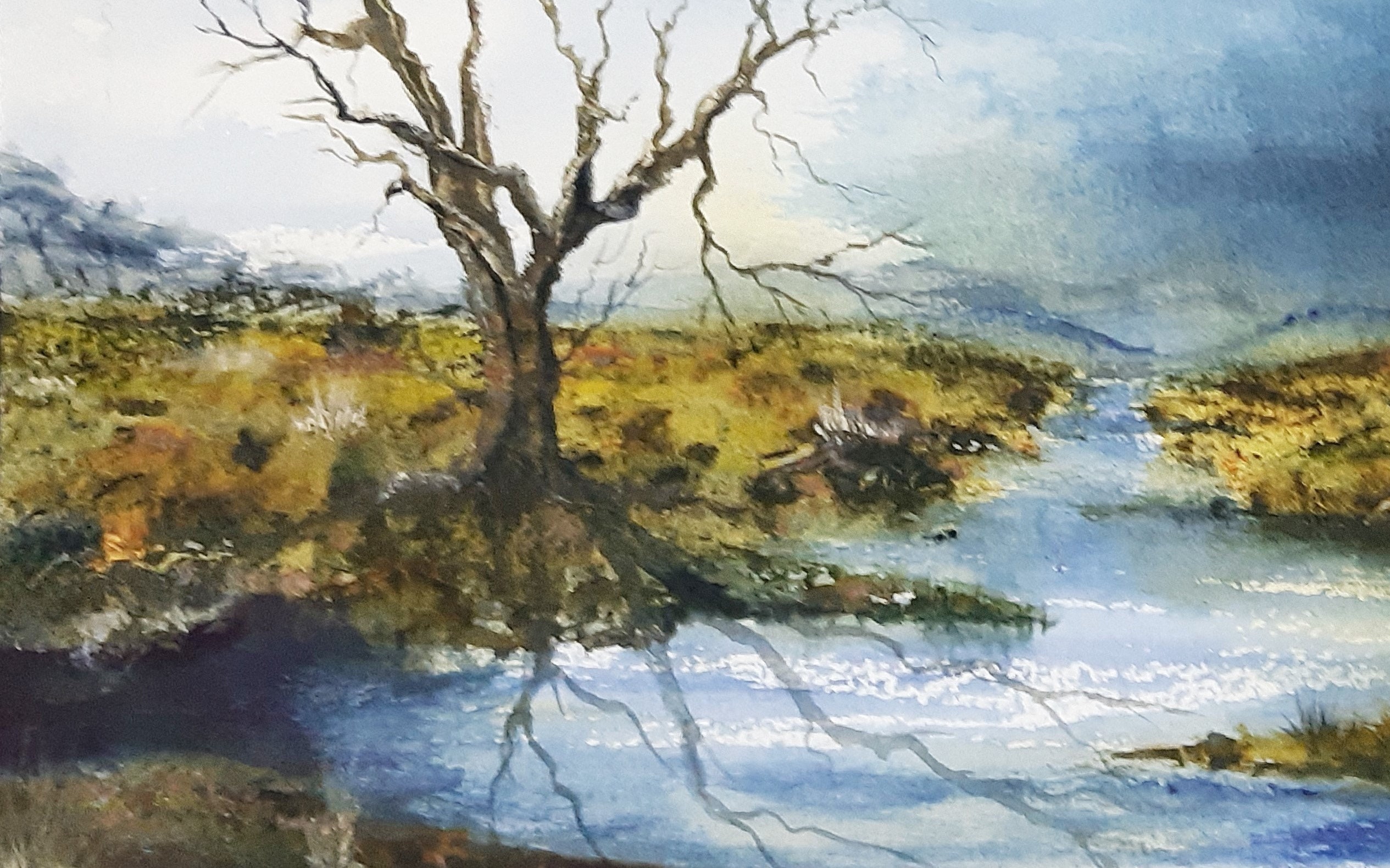 Original Art. Devon Original Watercolour Landscape, Watercolor Painting ...