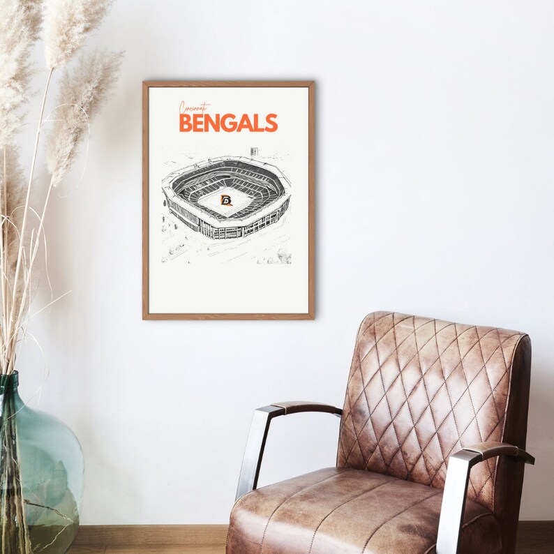 Vintage Cincinnati Bengals NFL Poster - Etsy