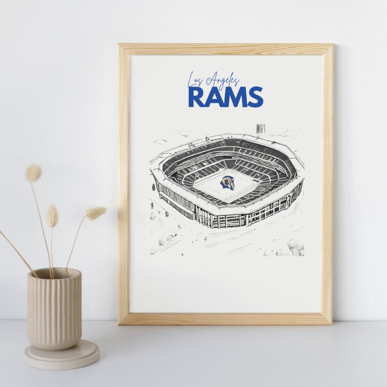 Vintage Los Angeles Rams NFL Poster - Etsy