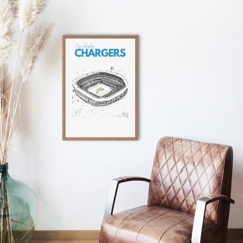 Los Angeles Chargers Poster Digital File - Etsy