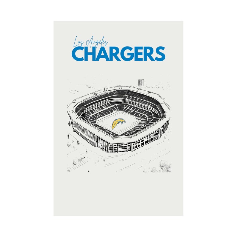 Vintage Los Angeles Chargers NFL Poster - Etsy