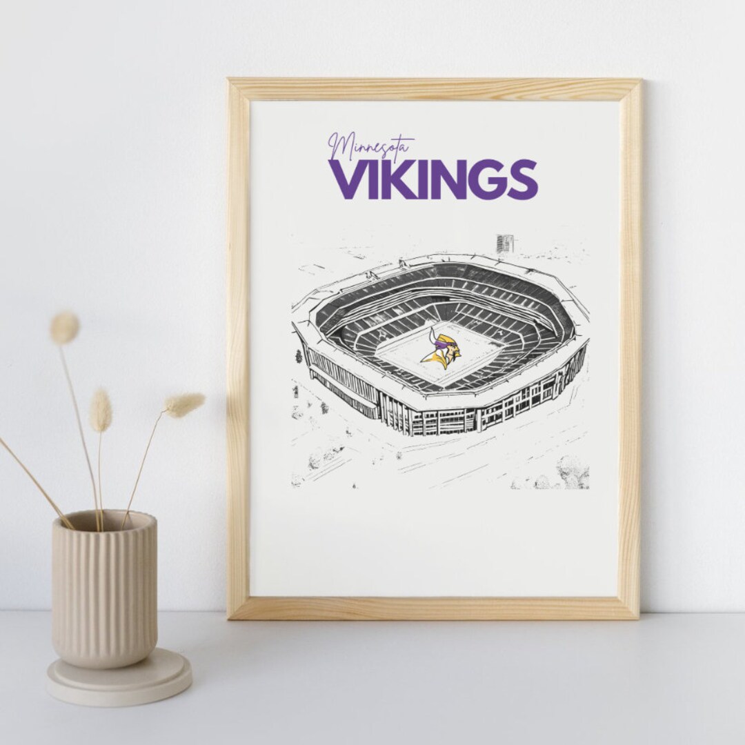 Vintage Minnesota Vikings NFL Poster - Etsy