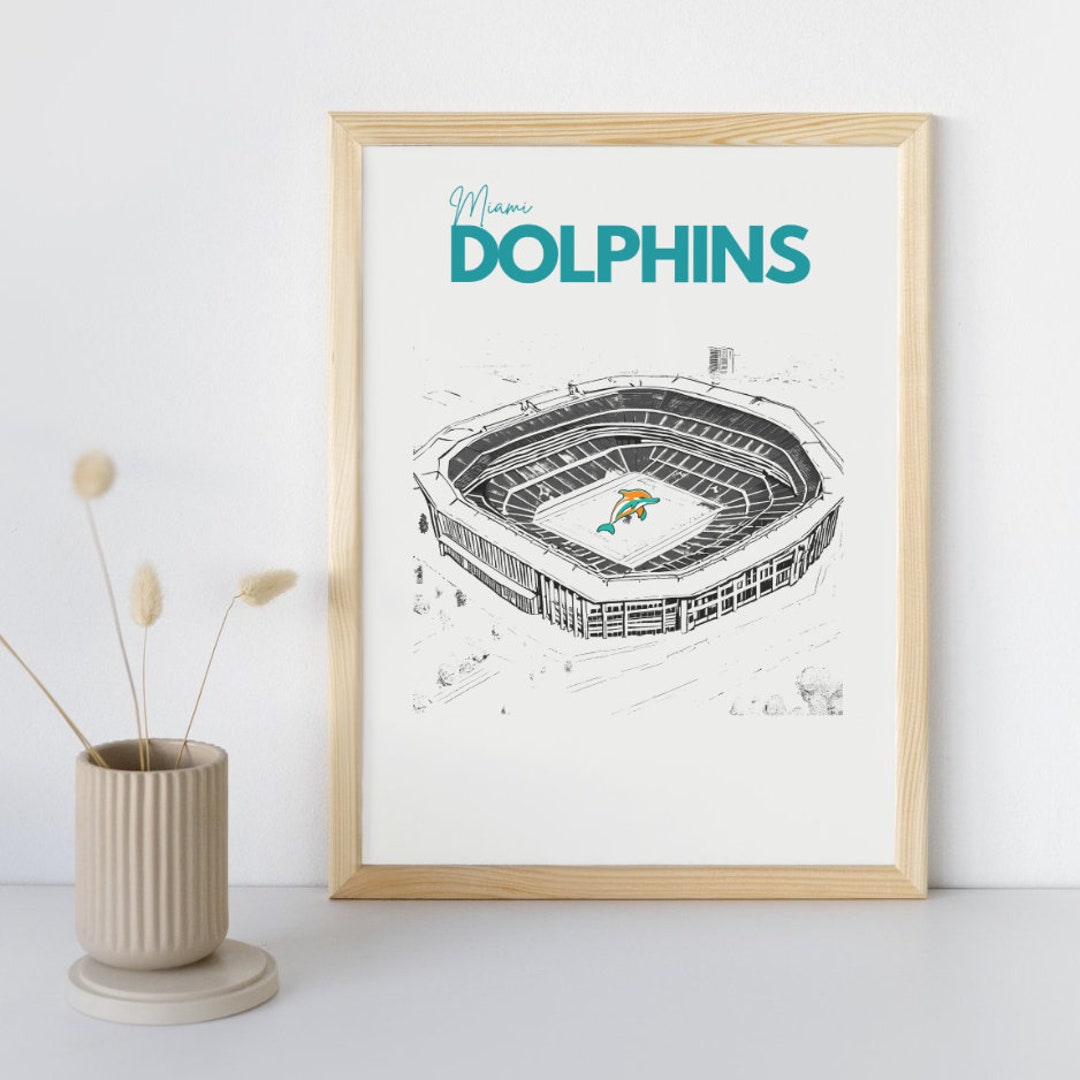 Vintage Miami Dolphins NFL Poster - Etsy