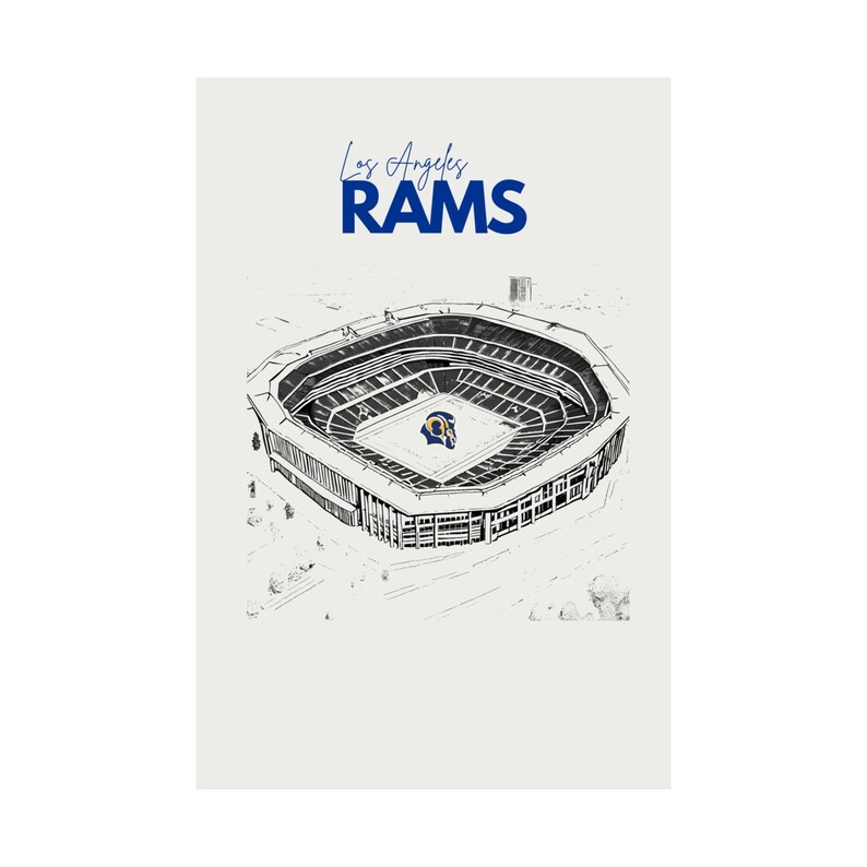 Vintage Los Angeles Rams NFL Poster - Etsy