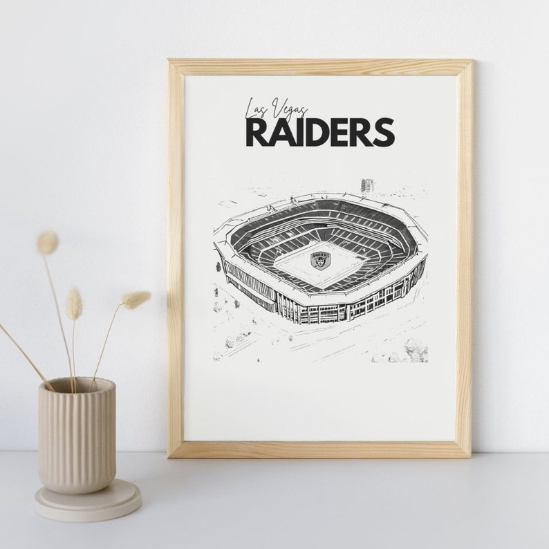 Vintage Las Vegas Raiders NFL Poster - Etsy
