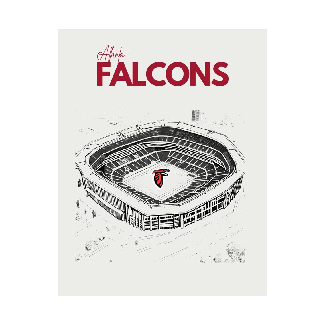 Vintage Atlanta Falcons NFL Poster - Etsy