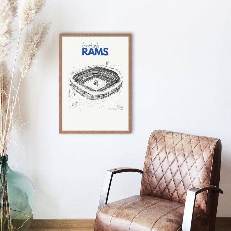 Vintage Los Angeles Rams NFL Poster - Etsy
