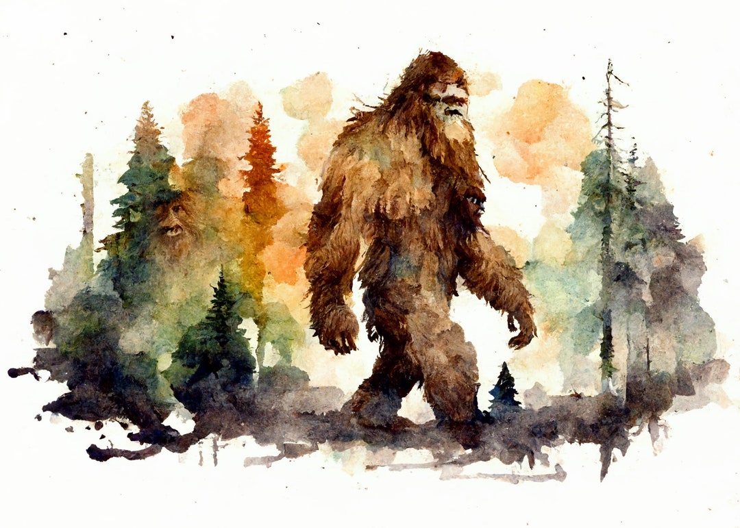 Mythical Hues: the Watercolor Enigma of Sasquatch - AI Generative ...