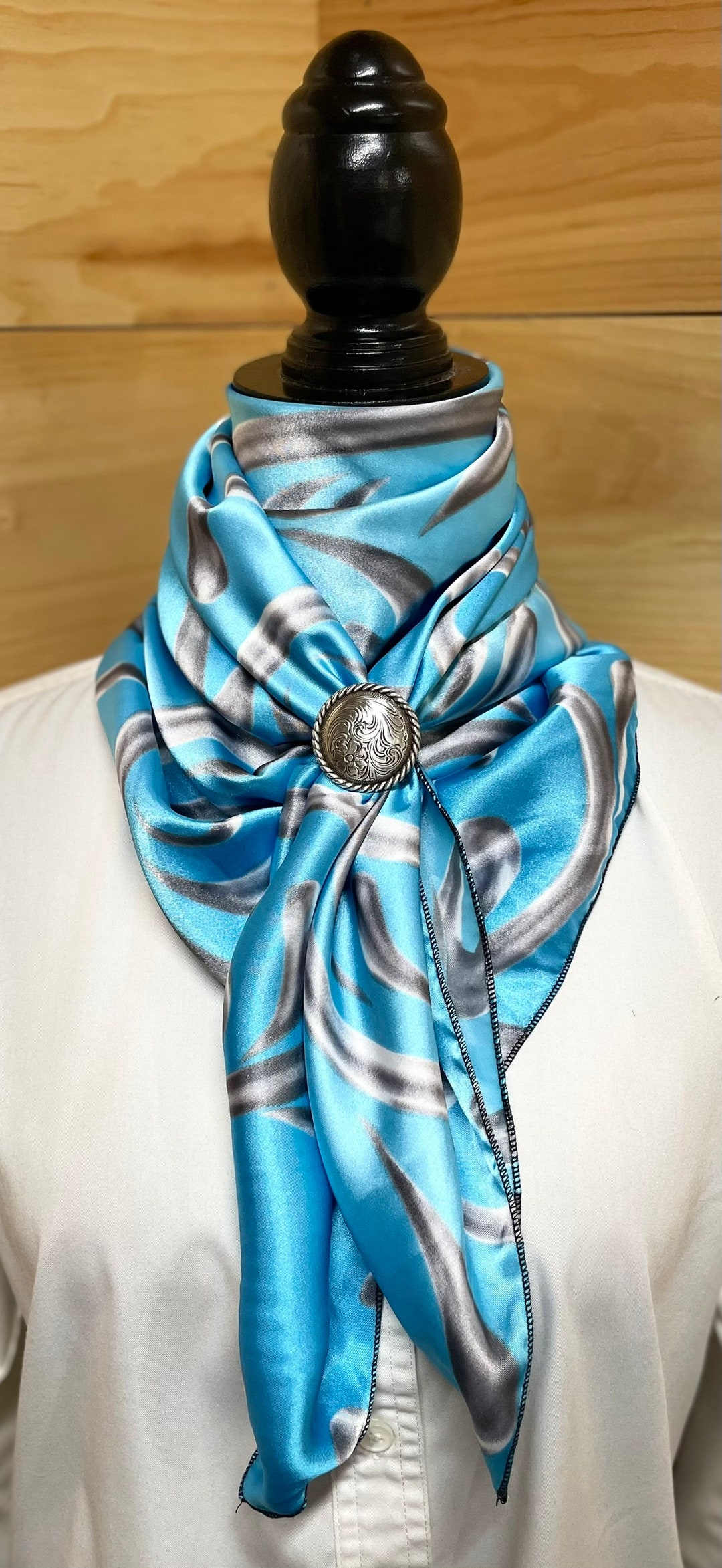 Wild Rag Baby Blue Silver Swirl - Etsy