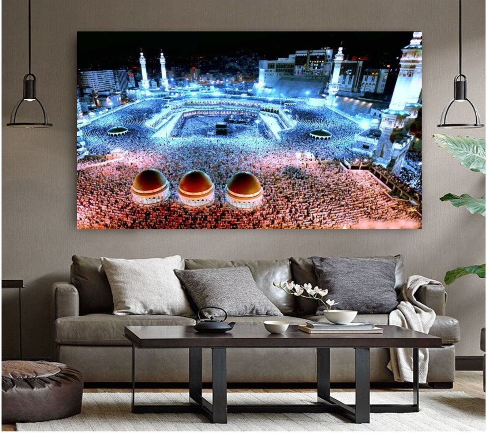Digital Prints Kaaba Mecca Hajj Mosque Canvas Wall Art Canvas High ...