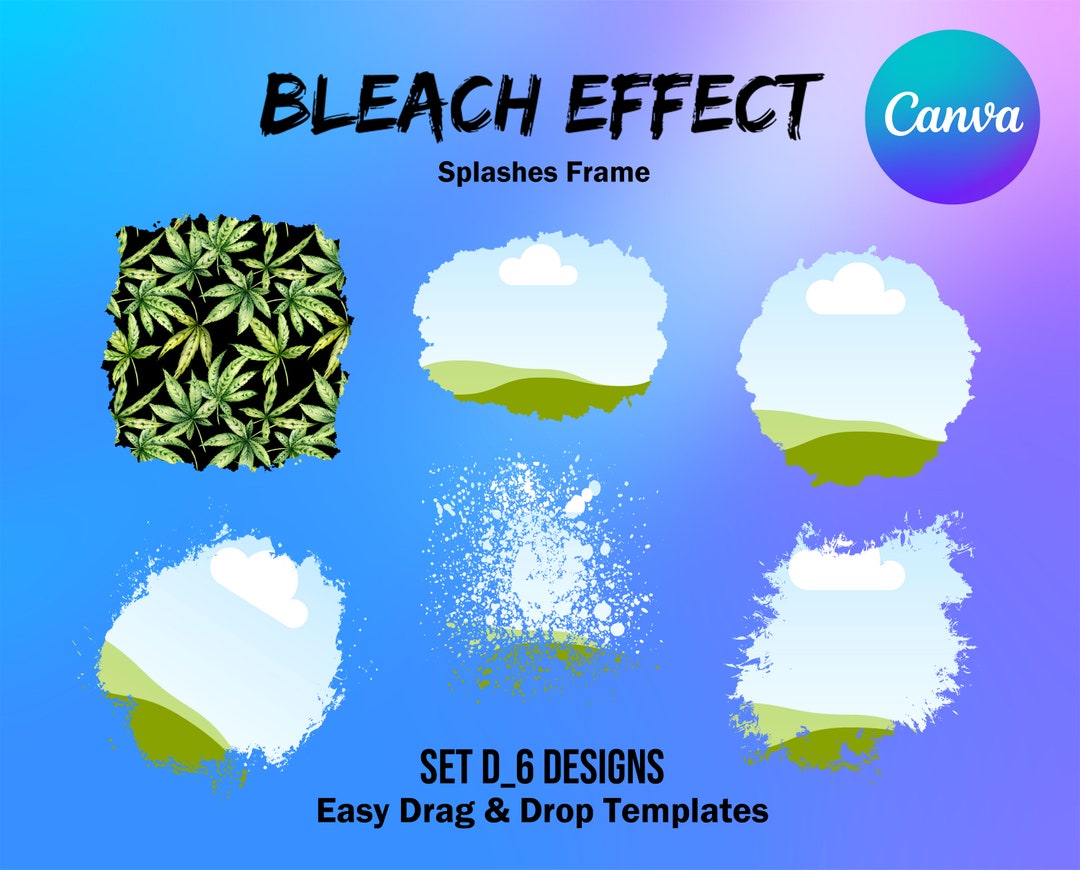 Canva Frame Template Splash Bleach Effect Brush Fill Your Own Splashes ...