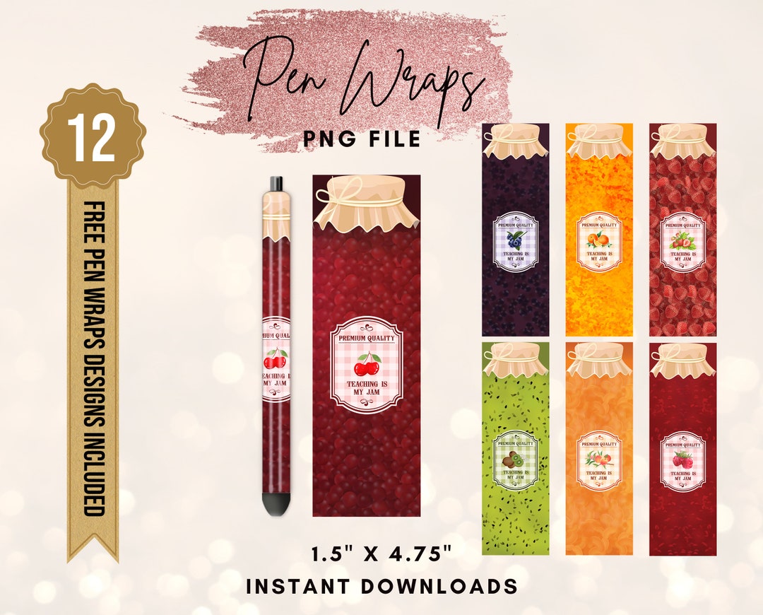 Teaching is My Jam Pen Wraps, Teacher Pen Wrap Design, Jam Pen Design ...