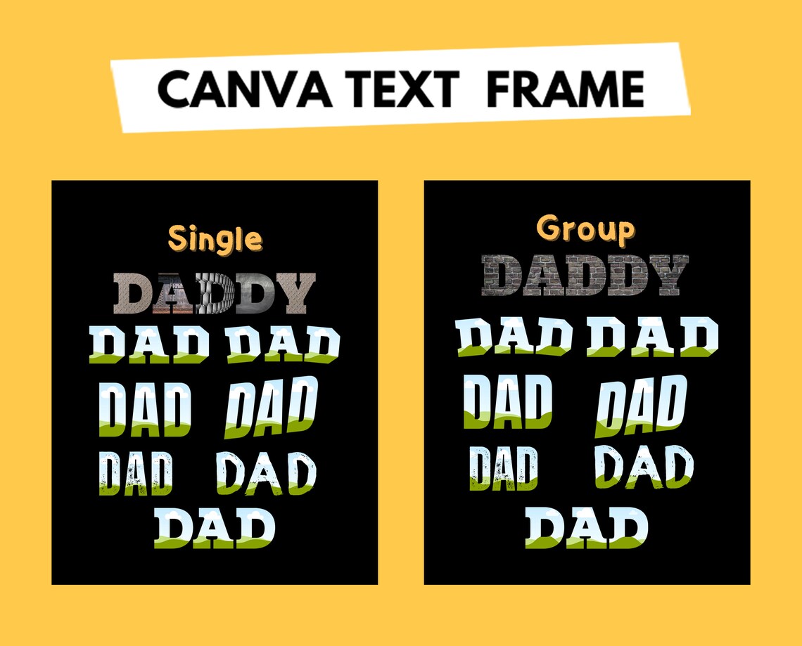 Dad Daddy Canva Frame Template Father Day Photo Frame Easy - Etsy