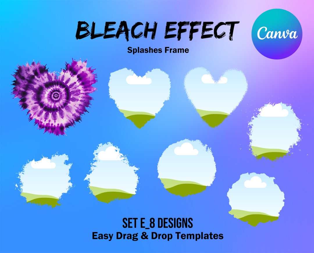 Canva Frame Template Splash Bleach Effect Brush Fill Your Own Splashes ...