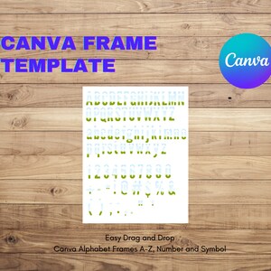 Canva Letters Alphabet Template, UPPERCASE and Numbers, Editable Canva ...