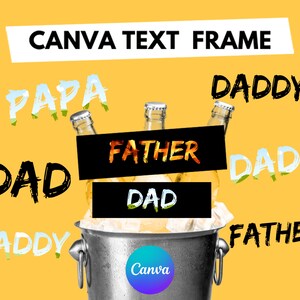 Dad Daddy Father Canva Frame Template Father Day Photo Frame Easy Drag ...