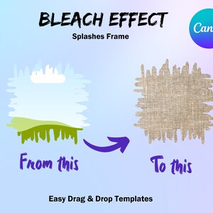 Canva Frame Template Splash Bleach Effect Brush Fill Your Own Splashes ...