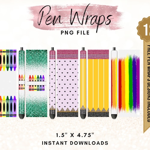 School Theme Pen Wraps Composition Notebookpen Wrap Design - Etsy