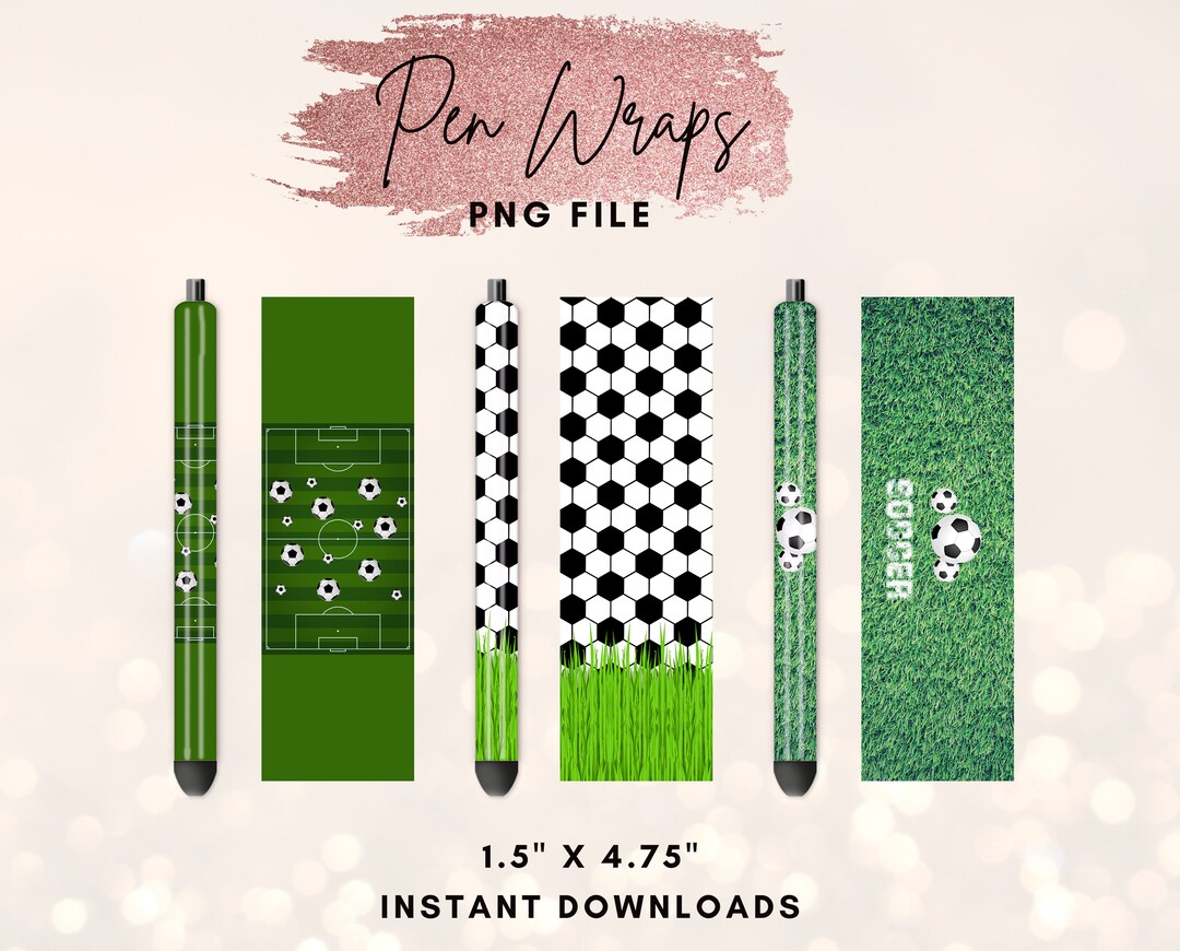 Soccer Pen Wraps, Sport Pen Wrap Design, Football Pen Design, Football ...
