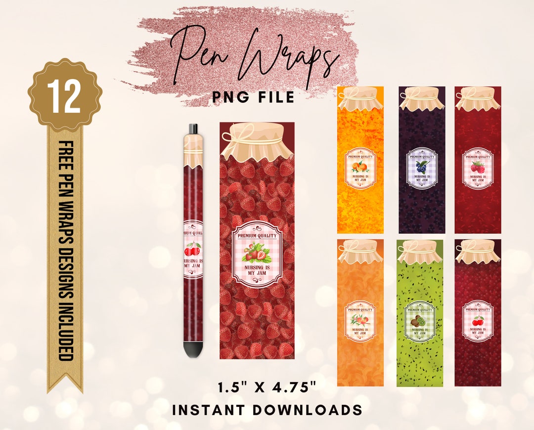 Nursing is My Jam Pen Wraps, Nurse Pen Wrap Design, Jam Pen Design ...