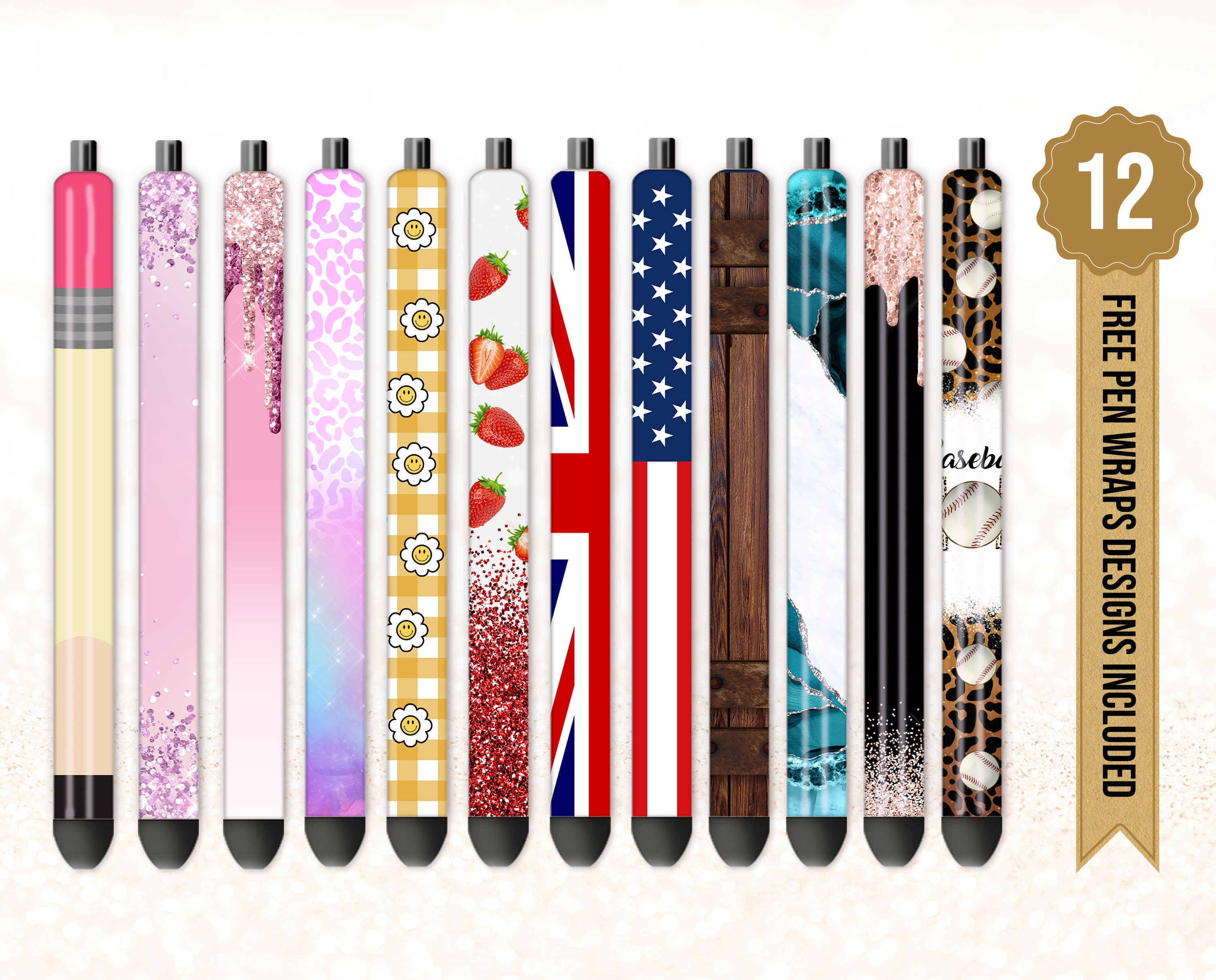 Animal Skin Pen Wraps, Leopard, Cheetah, Zebra, Cow Pen Wraps, Cow ...