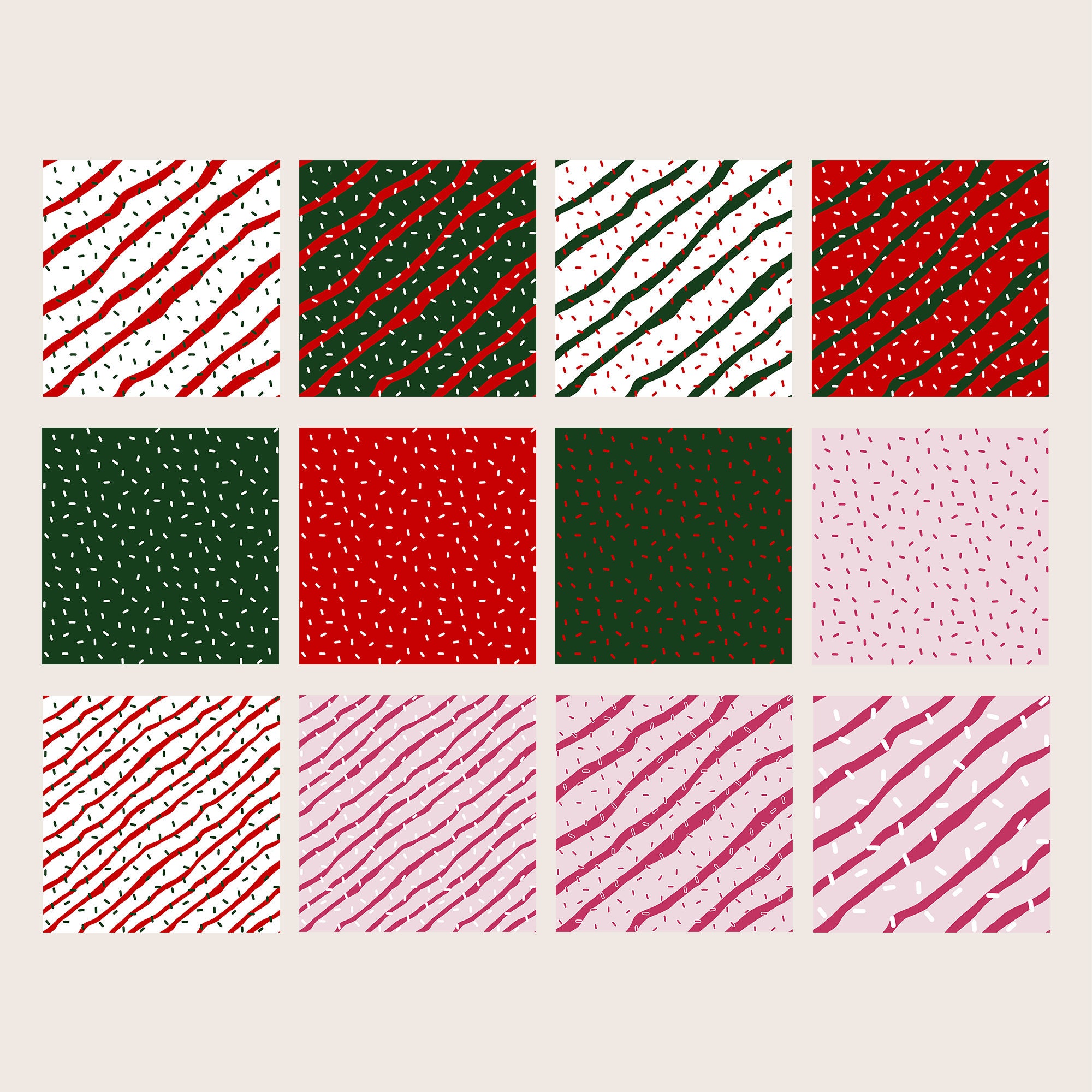 Christmas Tree Cake Digital Paper Seamless Pattern Wrapping Paper - Etsy
