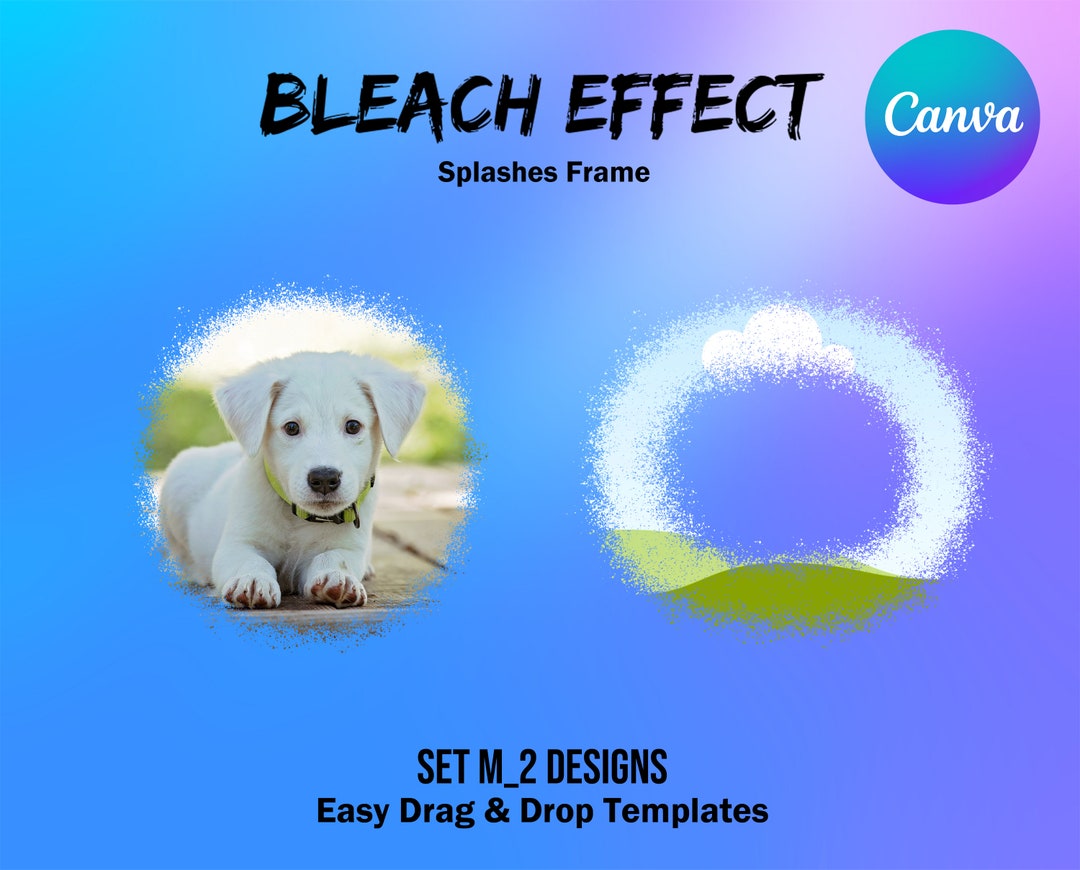 Circle Frame Template Splash Bleach Effect Brush Fill Your Own Splashes ...