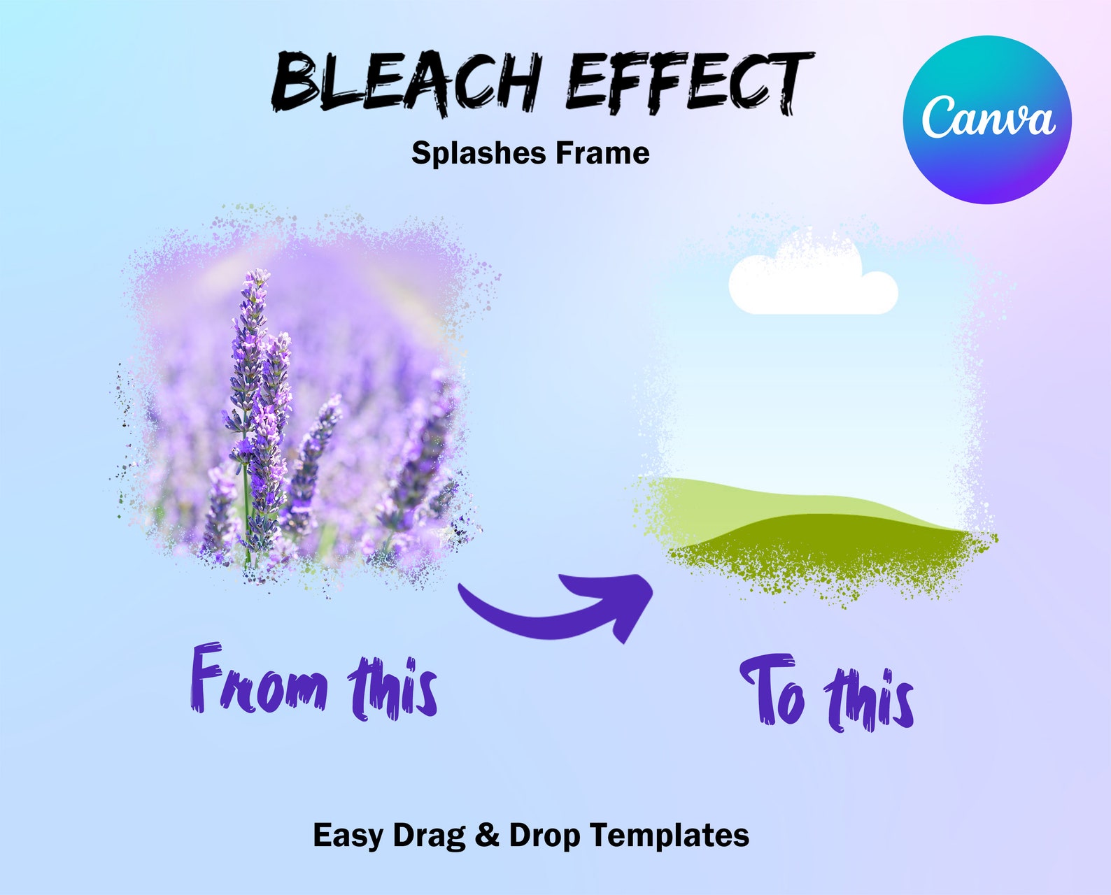 Canva Frame Template Splash Bleach Effect Brush Fill Your Own Splashes ...