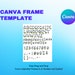 Canva Letters Frame Alphabet Template, UPPERCASE and Numbers, Editable ...