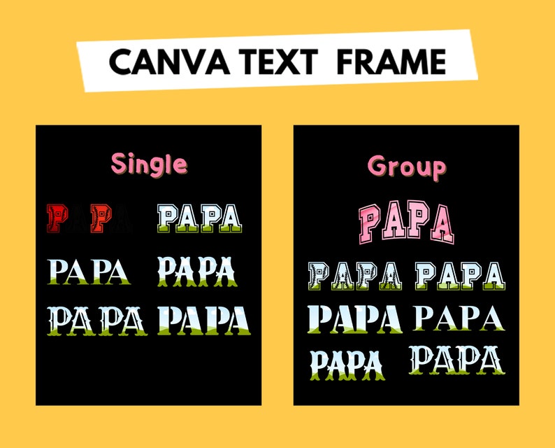 PAPA Dad Canva Frame Template Father Day Photo Frame Easy Drag - Etsy
