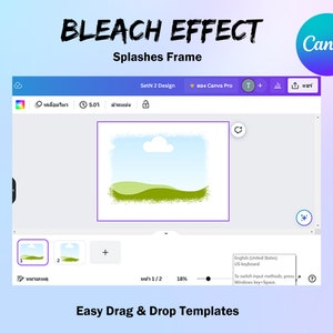 Canva Frame Template Splash Bleach Effect Brush Fill Own Splashes, Add ...