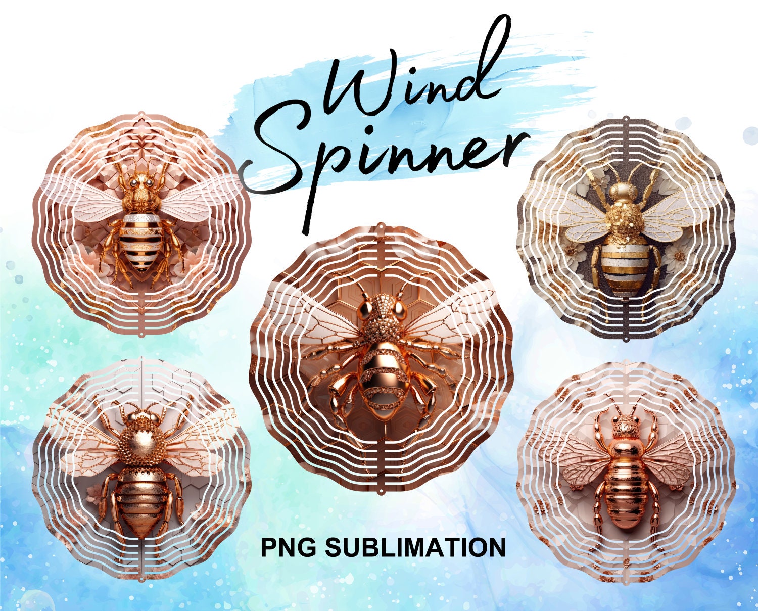 3D Honey Bee Wind Spinner Template Honeycomb Wind Spinner - Etsy