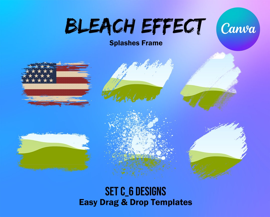 Canva Frame Template Splash Bleach Effect Brush Fill Your Own Splashes ...