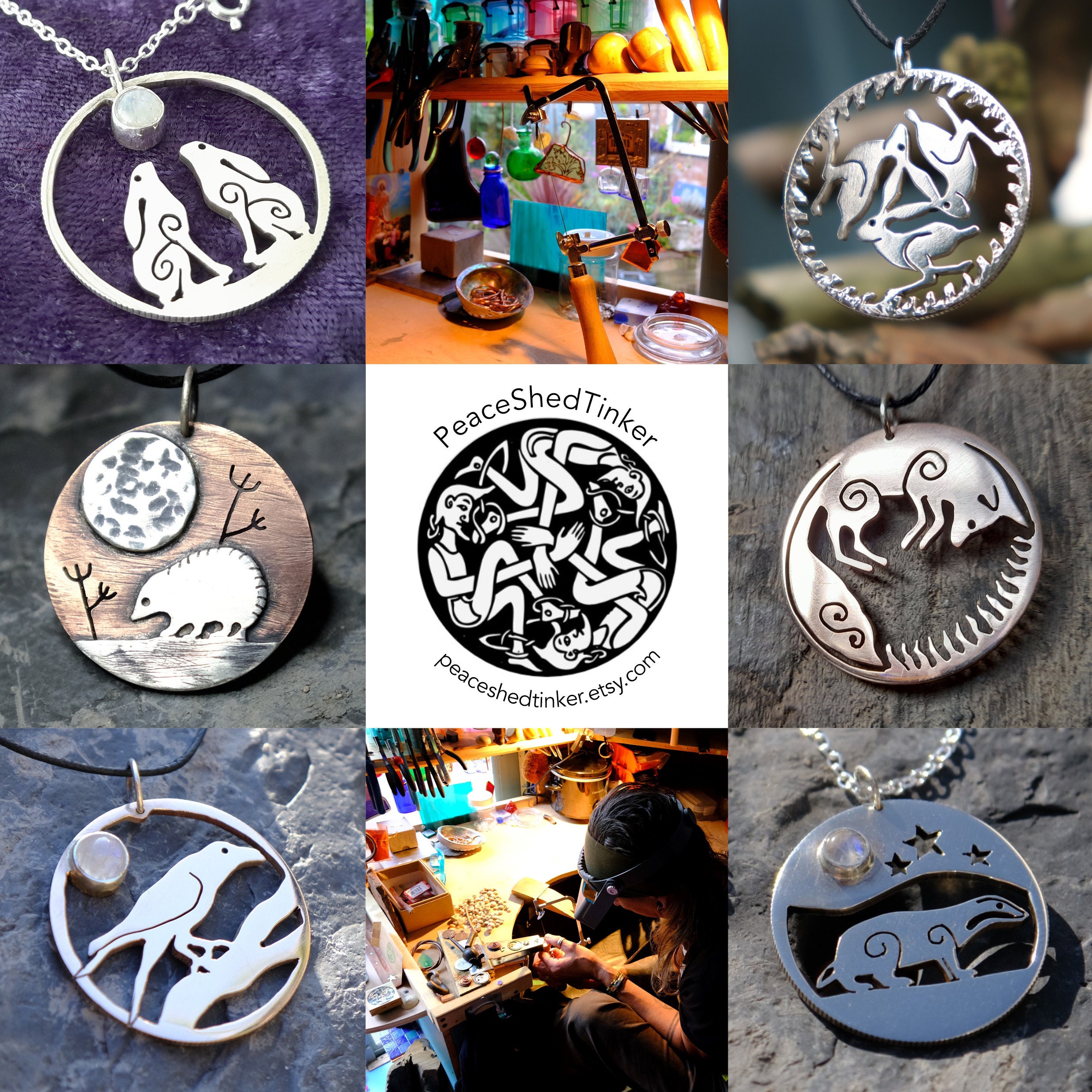 Silver Hare Copper Coin Pendant - Handcrafted - Etsy